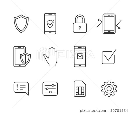 Mobile network operator icons - Stock Illustration [30781384] - PIXTA