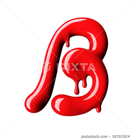 Glossy red letter B uppercase. 3D rendering - Stock Illustration [30782924] - PIXTA