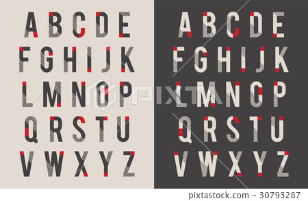 Typographic alphabet design set - Stock Illustration [30793287] - PIXTA