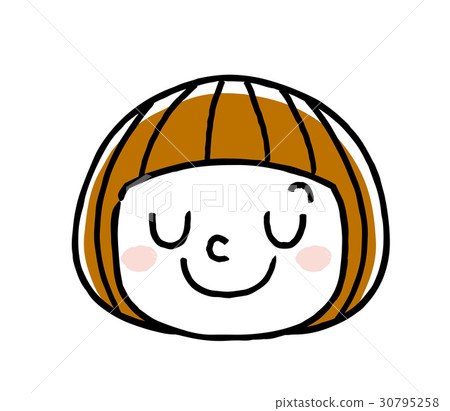 Girls' facial expressions: shy, relax - Stock Illustration [30795258 ...