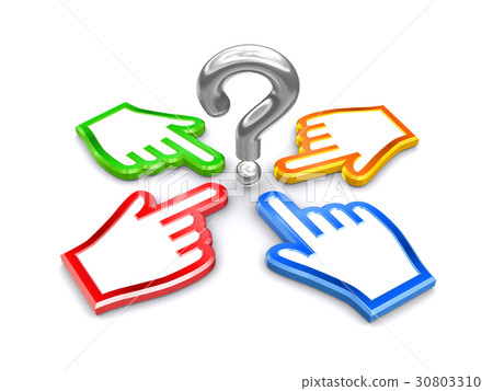 Hand icon and question mark - Stock Illustration [30803310] - PIXTA