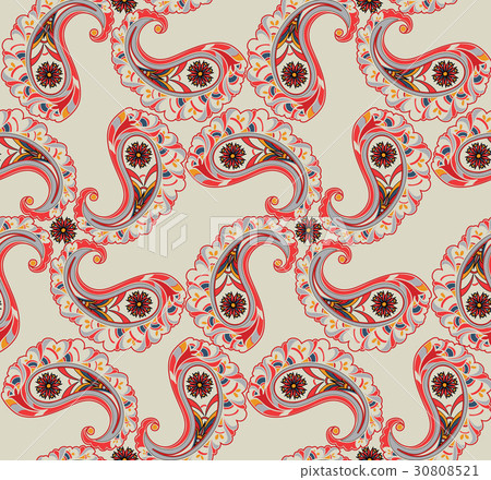 Floral seamless pattern. Oriental flower ornament - Stock Illustration ...