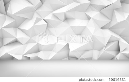 3d rendering of a white background with geometric - Stock Illustration ...