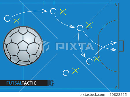 Futsal game strategy plan. Vector illustration - Stock Illustration ...