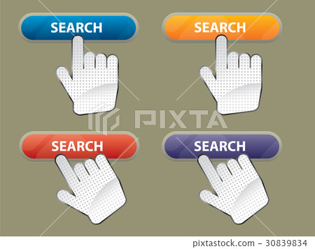 hand and button search - Stock Illustration [30839834] - PIXTA