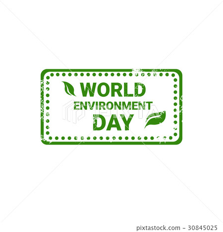 World Environment Day Stamp Icon Ecology - Stock Illustration [30845025 ...