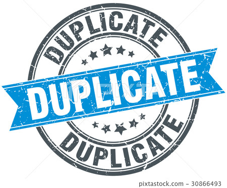 duplicate round grunge ribbon stamp - Stock Illustration [30866493] - PIXTA