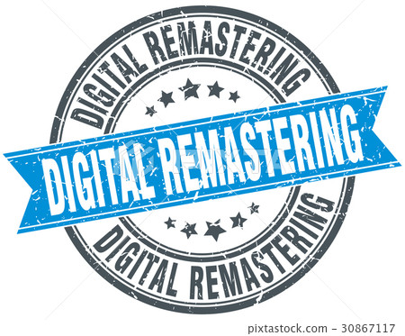 digital remastering round grunge ribbon stamp-插圖素材 [30867117] - PIXTA圖庫