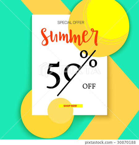 Summer selling ad banner, vintage text design - Stock Illustration ...