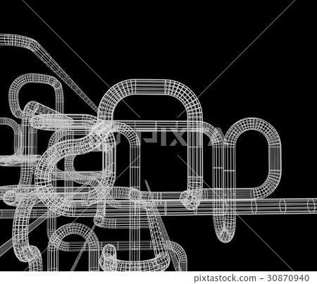 Wire frame pipeline - Stock Illustration [30870940] - PIXTA