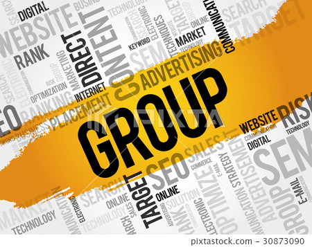 GROUP word cloud-插圖素材 [30873090] - PIXTA圖庫
