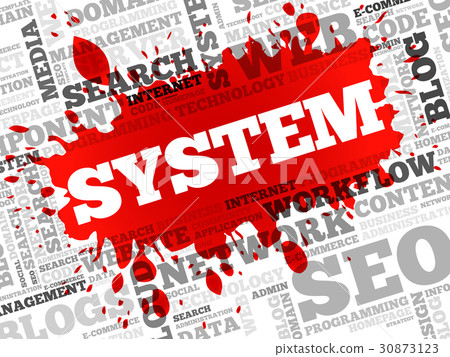SYSTEM word cloud-插圖素材 [30873123] - PIXTA圖庫