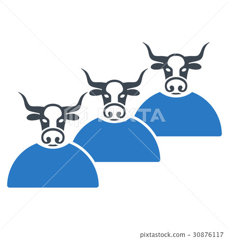 Livestock Herd Flat Icon - Stock Illustration [30876117] - PIXTA