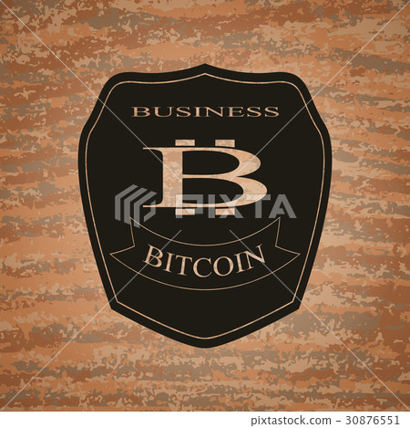 Shield bitcoin emblem - Stock Illustration [30876551] - PIXTA