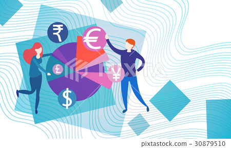 Business People Currency Sign Money Exchange - Stock Illustration ...