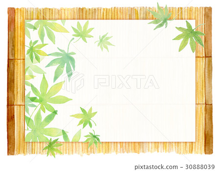 Watercolor illustration Bamboo frame - Stock Illustration [30888039 ...