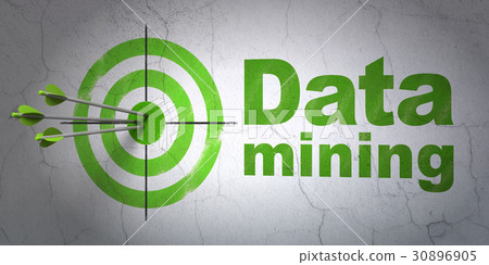 Data concept: target and Data Mining on wall - Stock Illustration ...