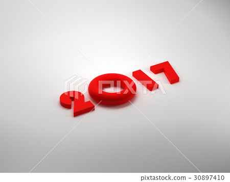 3D Rendering of 2017 Text isolated - Stock Illustration [30897410] - PIXTA