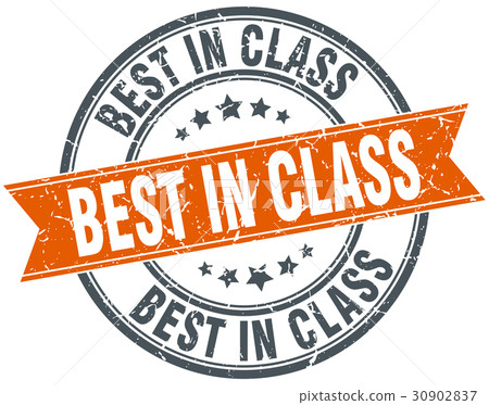 best in class round grunge ribbon stamp - Stock Illustration [30902837 ...