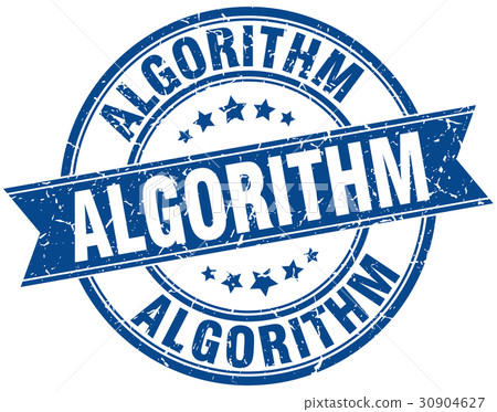 algorithm round grunge ribbon stamp - Stock Illustration [30904627] - PIXTA