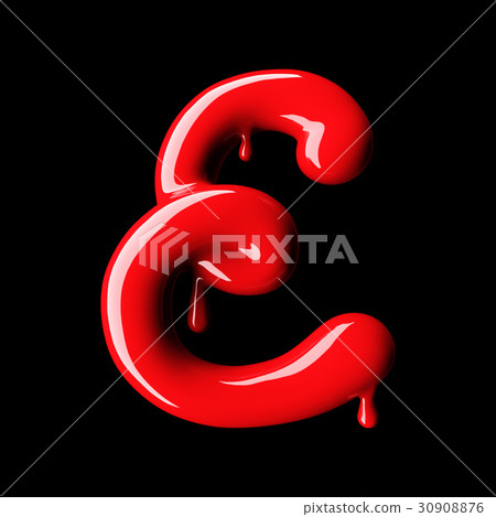 Glossy red letter E uppercase. 3D rendering - Stock Illustration [30908876] - PIXTA
