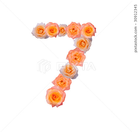 The letter number seven or 7, in the Alphabet - Stock Illustration ...