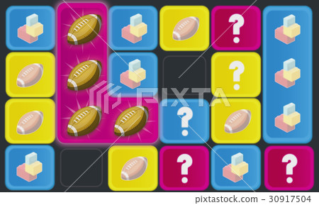 Ball Bricks Rugby Secret Question Matching - Stock Illustration ...