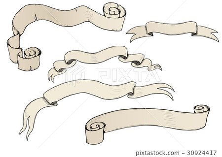 Set of styled parchment banners - Stock Illustration [30924417] - PIXTA