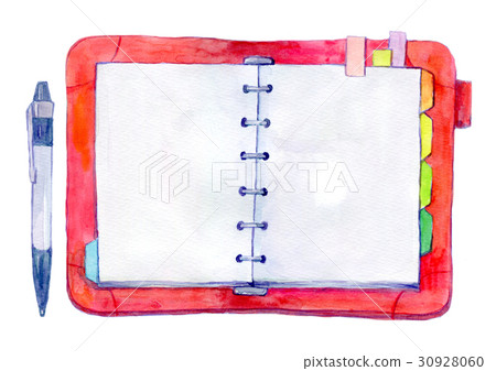 Watercolor illustration notebook - Stock Illustration [30928060] - PIXTA