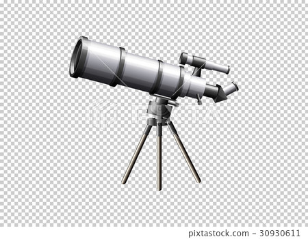 Modern telescope on transparent background - Stock Illustration ...