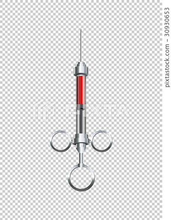 Needle with red blood inside - Stock Illustration [30930653] - PIXTA