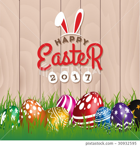 Happy Easter Season's Greeting Card - Stock Illustration [30932595] - PIXTA
