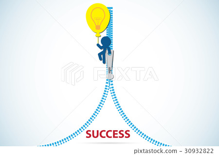 Opened zip revealing a text success-插圖素材 [30932822] - PIXTA圖庫