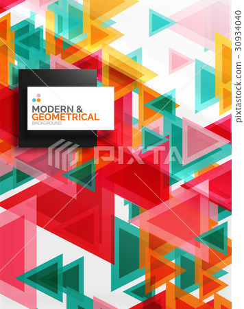 Paper art style triangle pattern texture, abstract - Stock Illustration ...