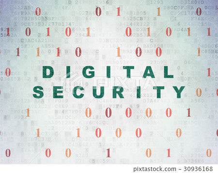 Protection concept: Digital Security on Digital - Stock Illustration ...