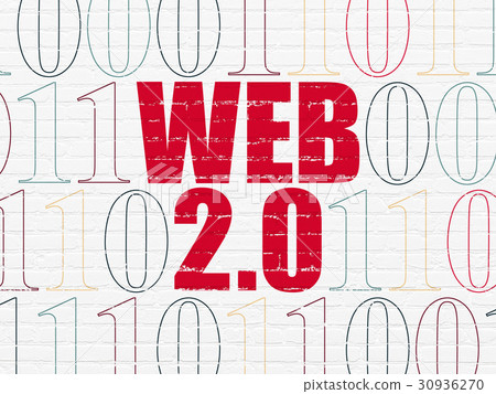 Web development concept: Web 2.0 on wall - Stock Illustration [30936270 ...