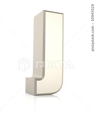 Letter J Isolated on White Background - Stock Illustration [30945029 ...