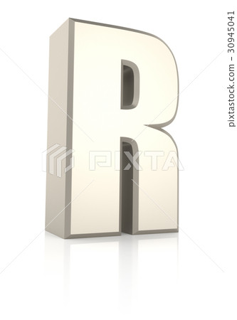 Letter R Isolated on White Background - Stock Illustration [30945041 ...