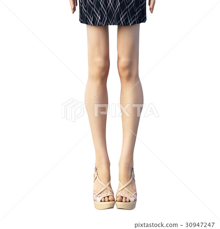 Leg care image Pretty female legs perming3DCG... - Stock Illustration ...