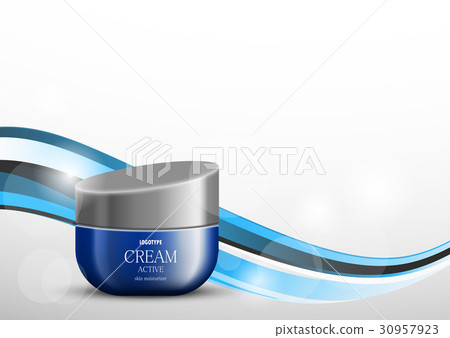 Skin moisturizer cosmetic design template - Stock Illustration ...