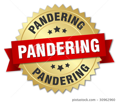 pandering round isolated gold badge - Stock Illustration [30962960] - PIXTA