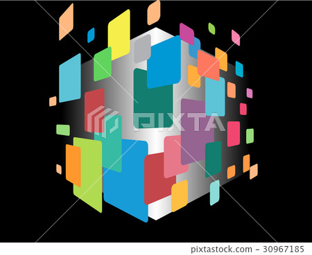3d box multi color - Stock Illustration [30967185] - PIXTA