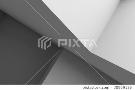 Structure with white corners. 3d render - Stock Illustration [30969156 ...