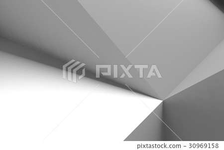 Structure of white corners. 3d render illustration - Stock Illustration ...