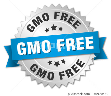 gmo free round isolated silver badge - Stock Illustration [30970459 ...