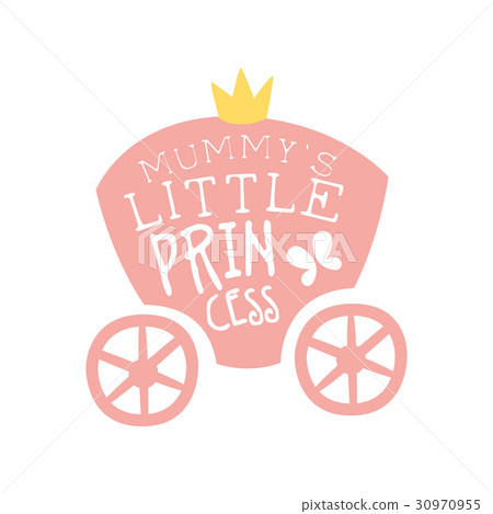 Mummys little princess print, colorful hand drawn - Stock Illustration ...