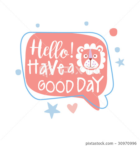 Hello, have a good day, colorful hand drawn vector-插圖素材 [30970996 ...