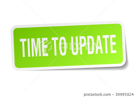 time to update square sticker on white - Stock Illustration [30995824 ...