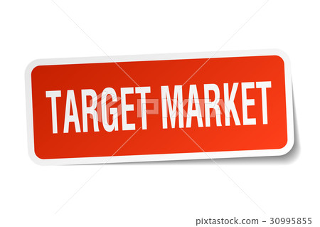 target market square sticker on white - Stock Illustration [30995855 ...