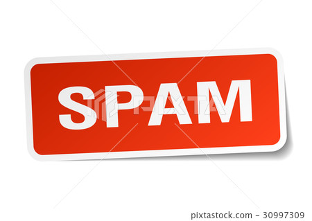 spam square sticker on white - Stock Illustration [30997309] - PIXTA